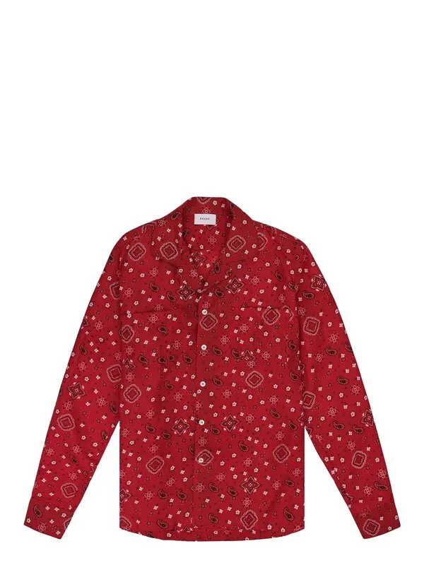 Rhude Bandana Print Long-sleeve Shirt - Red