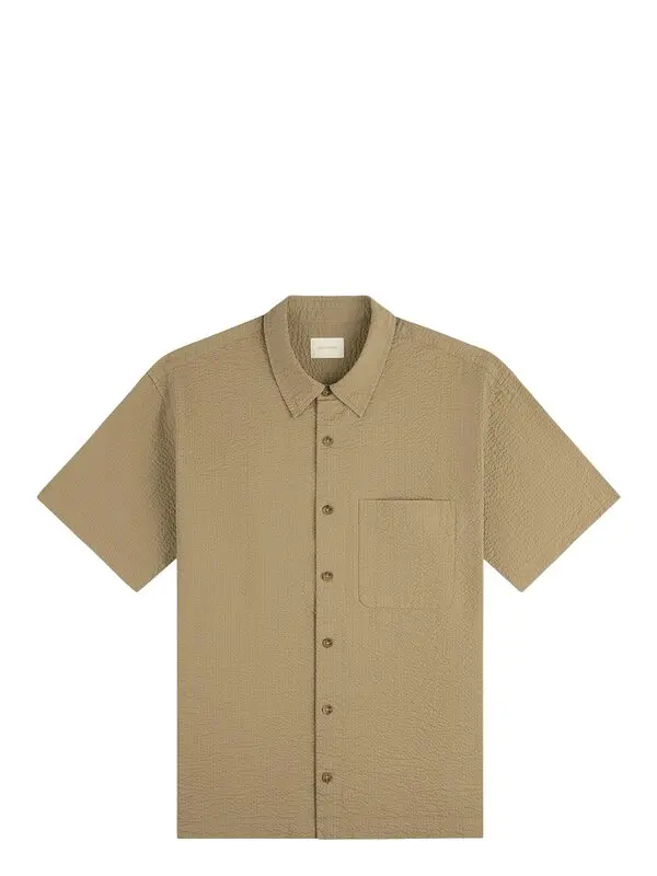 Aimé Leon Dore Short Sleeve Seersucker Shirt - Yellow