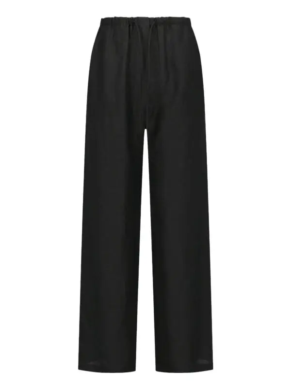 AMOMENTO Linen Banding Pants - Black