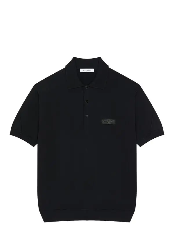 Givenchy Short-sleeve Collared Polo Shirt - Black