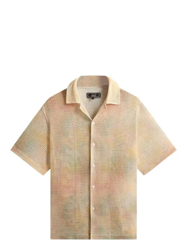 Kith Cloud Dye Cotton Mesh Thompson Camp Collar Shirt - Red