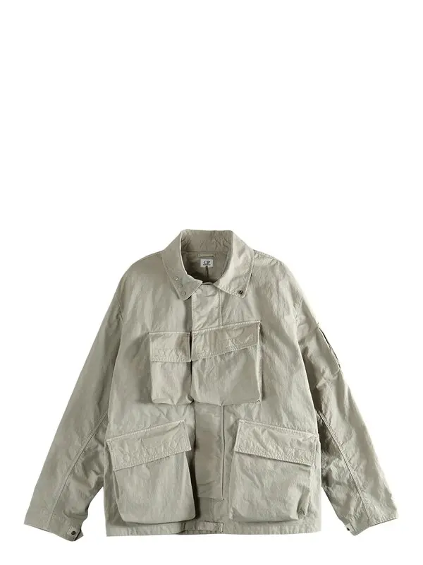 C.P. COMPANY Zip Jacket With Lens Detail - White