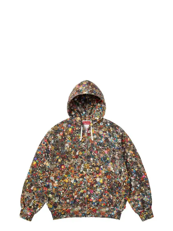 Supreme X Mike Kelley Zip Up Hooded Sweatshirt - Multicolor