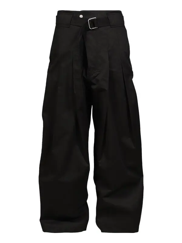 FFFPOSTALSERVICE Wide Belted Trouser - Black