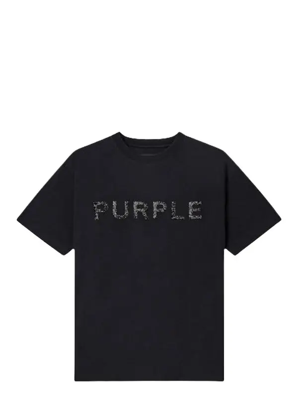 PURPLE BRAND Crystal Embellished Logo T-shirt - Black