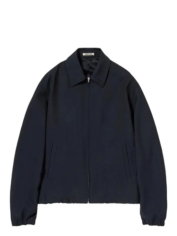 Auralee Wool Mohair Hopsack Zip Blouson - Blue