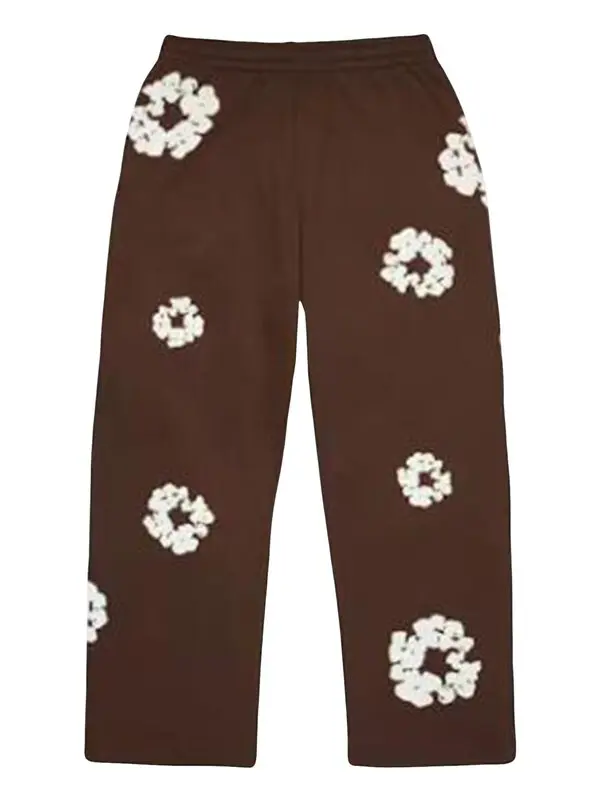 DENIM TEARS Cotton Wreath Baggy Sweatpants - Brown