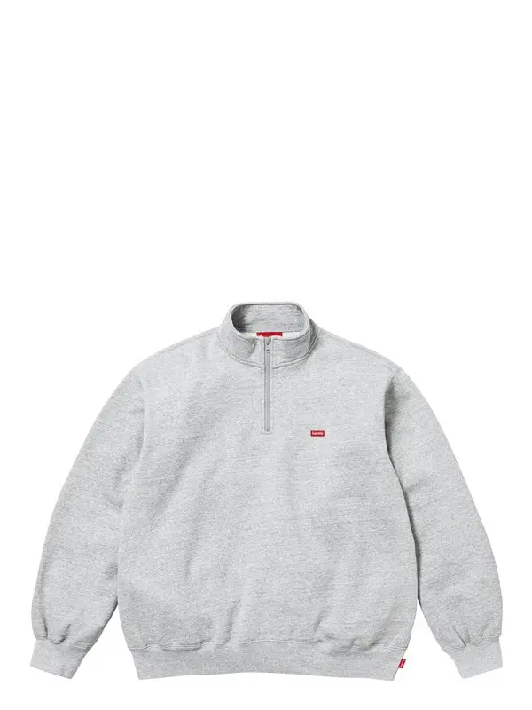 Supreme Small Box Half Zip Pullover - Grey