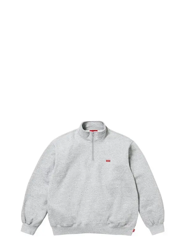 Supreme Small Box Half Zip Pullover - Grey