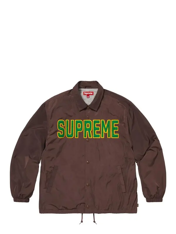Supreme Spellout Coaches Jacket - Brown