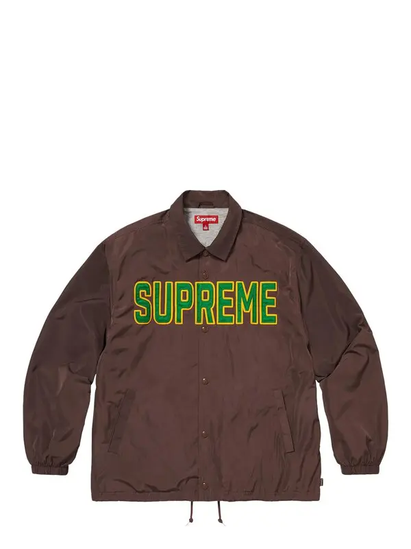 Supreme Spellout Coaches Jacket - Brown
