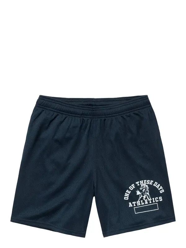 ONE OF THESE DAYS Mustang Athletics Mesh Shorts - Blue