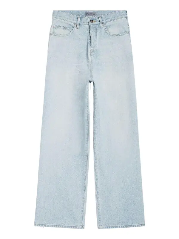 Balenciaga Light Wide Leg Jeans - Blue