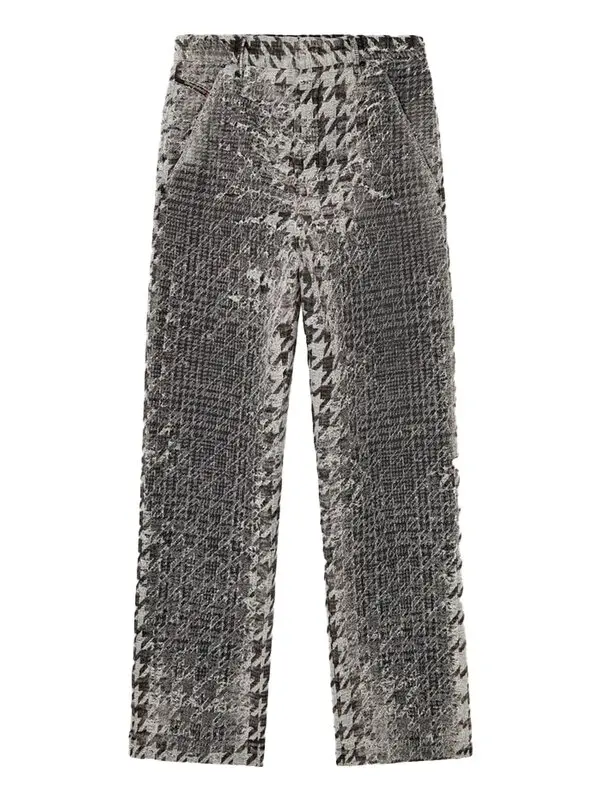 DIESEL® Distressed Tweed Trousers - Grey