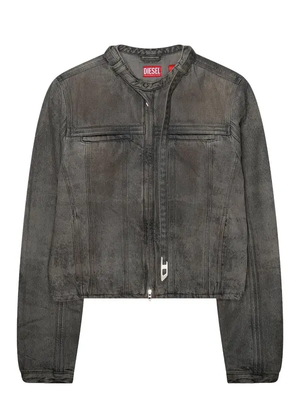 DIESEL® Distressed Moto Jacket - Grey