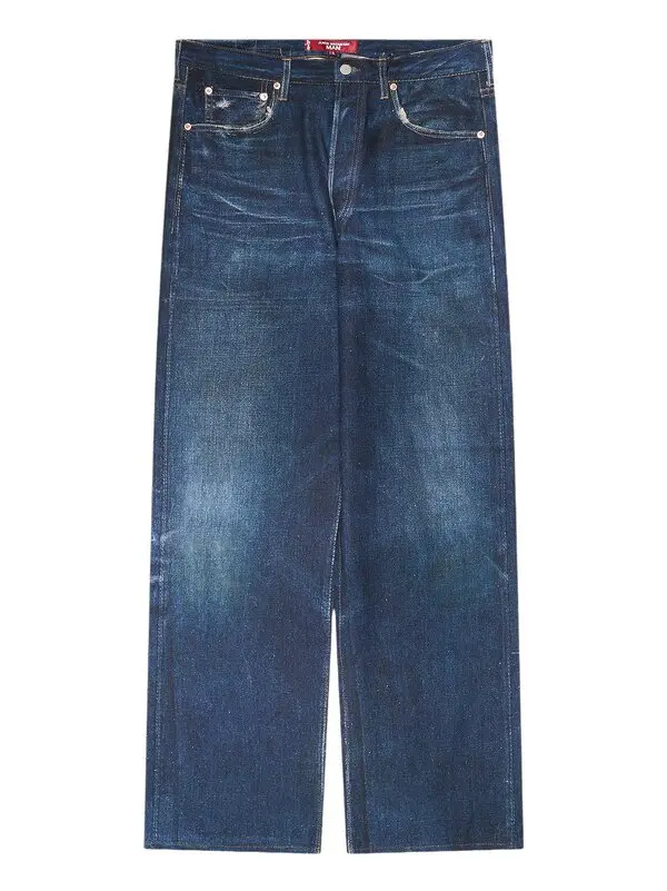 Junya Watanabe Printed Linen Trousers - Blue