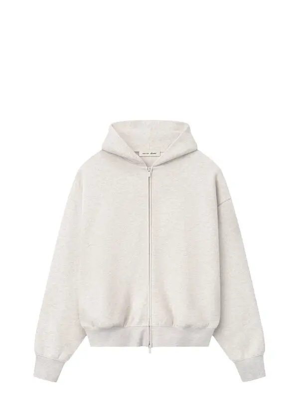 Fear Of God Signature Classic Full Zip Hoodie - Cream