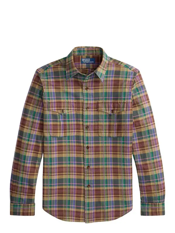 Polo Ralph Lauren Long-sleeve Bleeding Madras Shirt - Multicolor