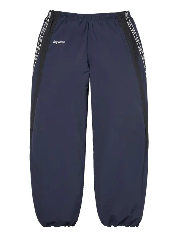 Supreme Logo Taping Track Pant - Blue