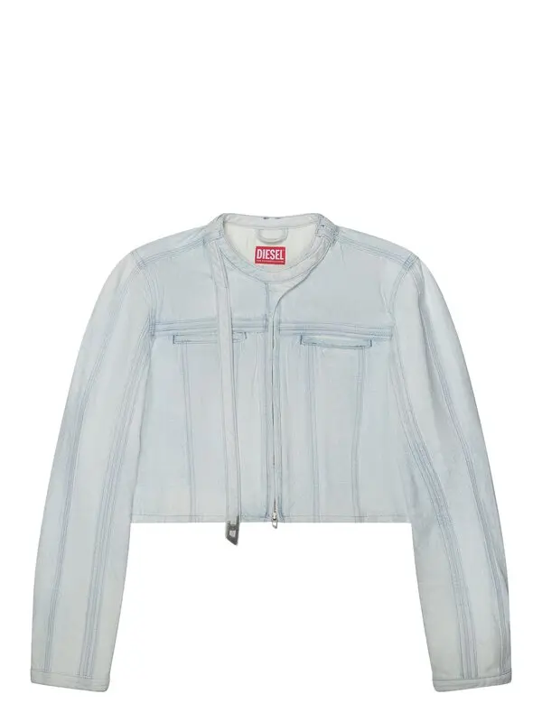 DIESEL® Cropped Denim Jacket - Blue
