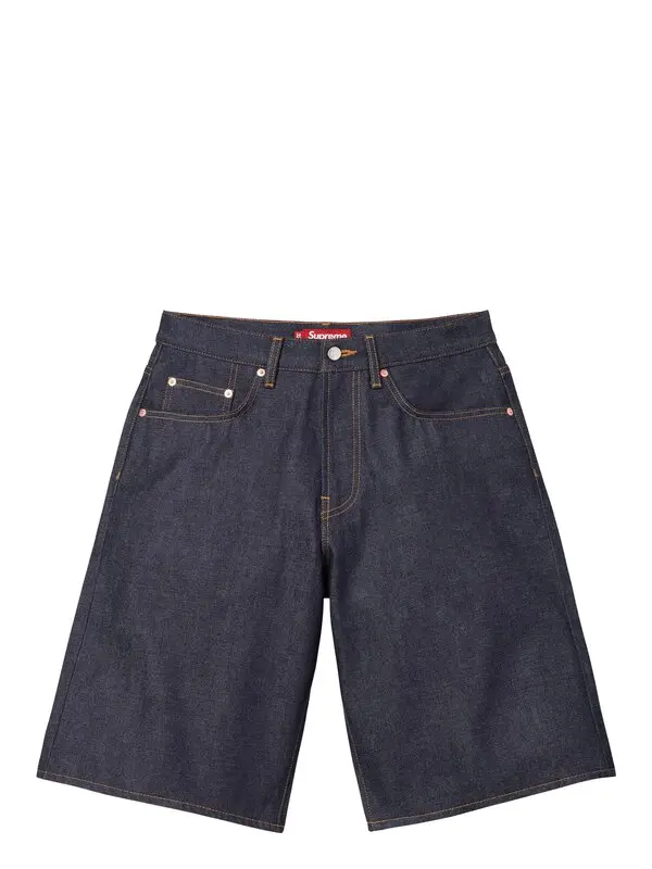 Supreme Baggy Selvedge Denim Short Rigid Indigo - Blue
