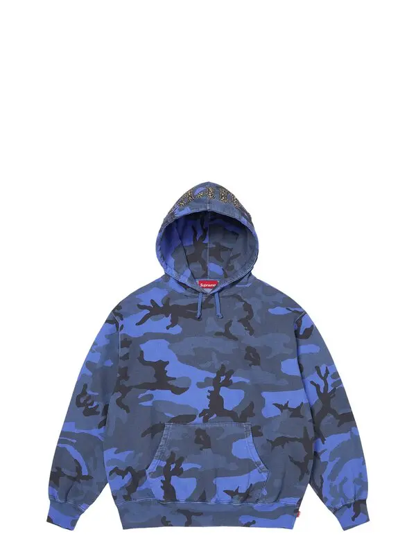 Supreme Overdyed Hooded Sweatshirt - Blue