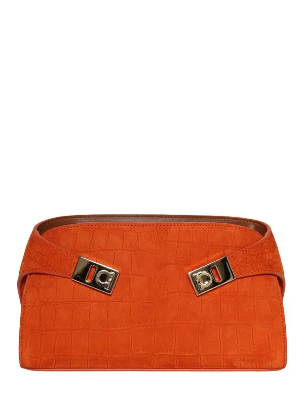 FERRAGAMO Hug Clutch - Brown
