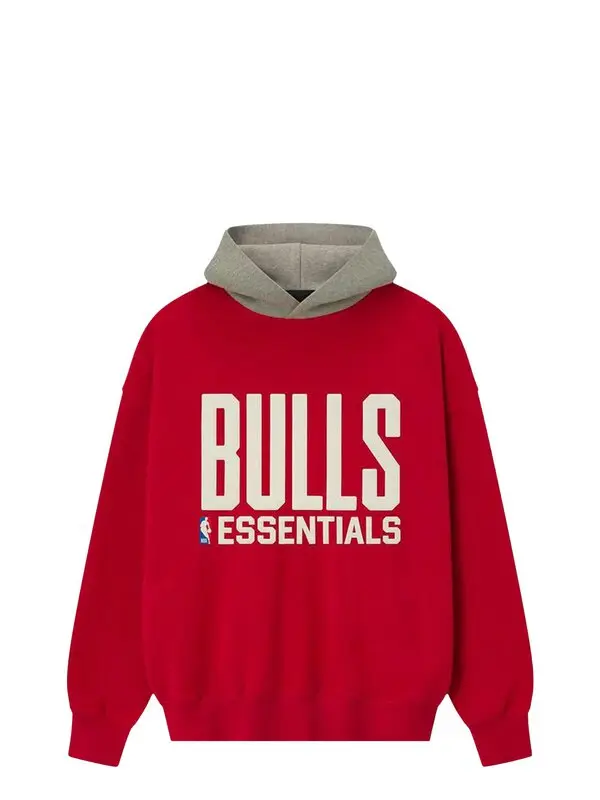 Fear Of God X Nba Bulls Sports Fit Hoodie - Red