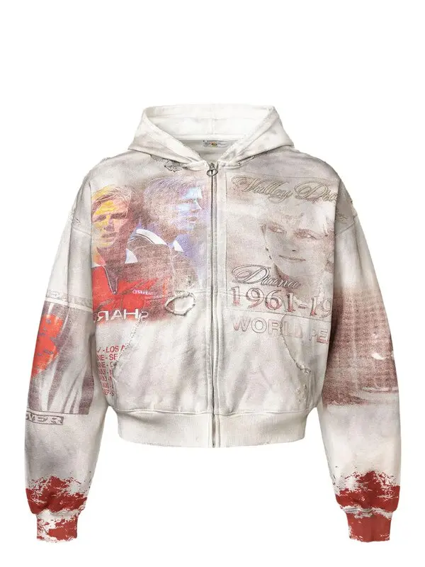 VALE FOREVER The Great Zip Up Hoodie - White