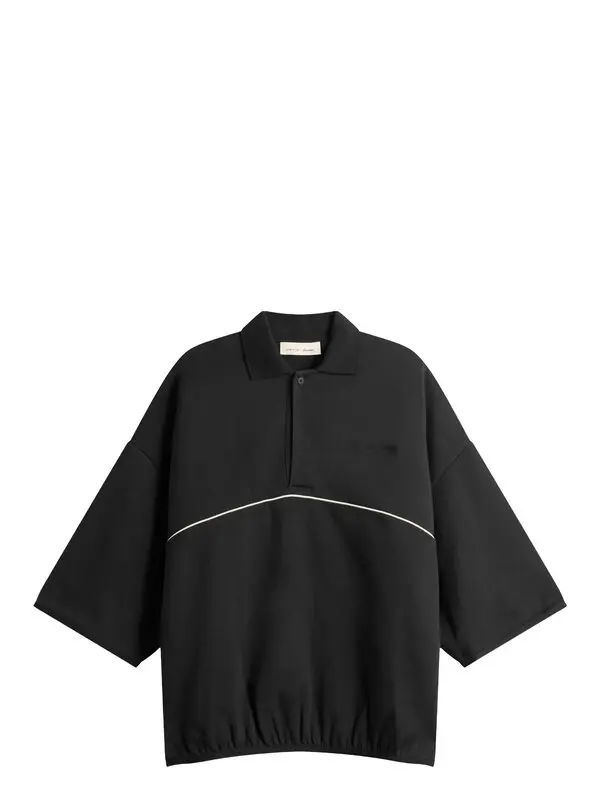 Fear Of God Quarter Sleeve Polo Shirt - Black
