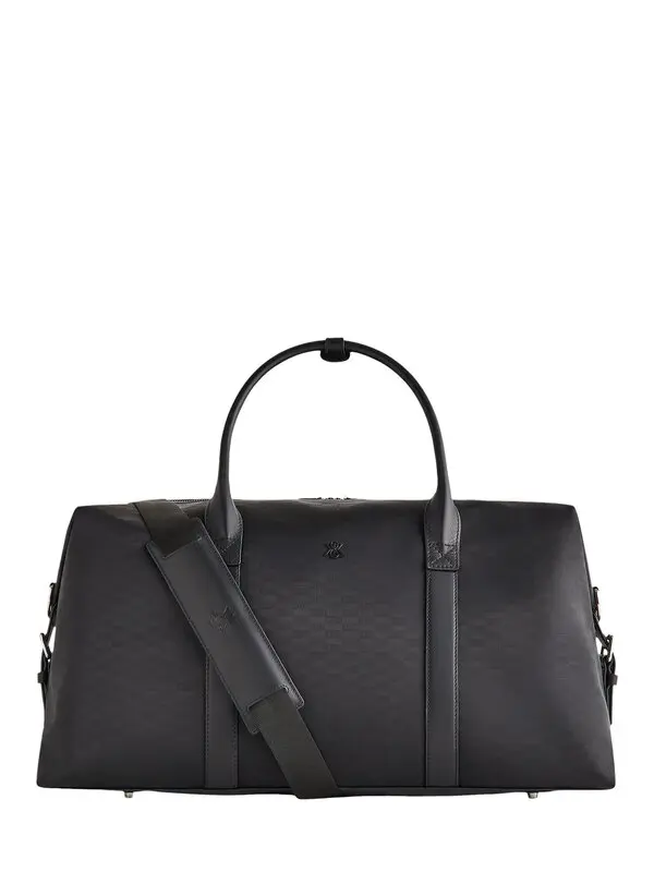 Kith Monogram Nylon Leather Duffle Bag - Black