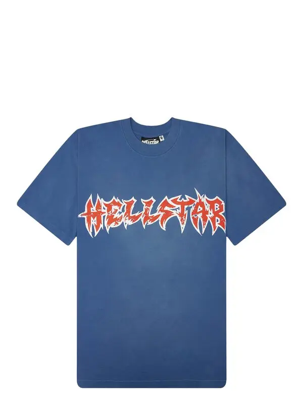 HELLSTAR Metal Logo T-shirt - Blue