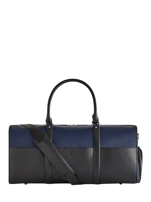 Kith Monogram Nylon Leather Traveler K55 Bag - Blue
