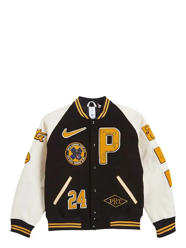 Nike X Patta Running Team Varsity Jacket - Black