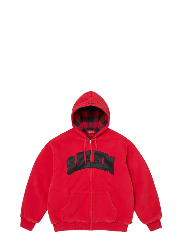Supreme X Salem Zip Up Hooded Sweatshirt - Red