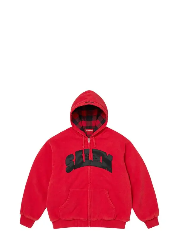 Supreme X Salem Zip Up Hooded Sweatshirt - Red