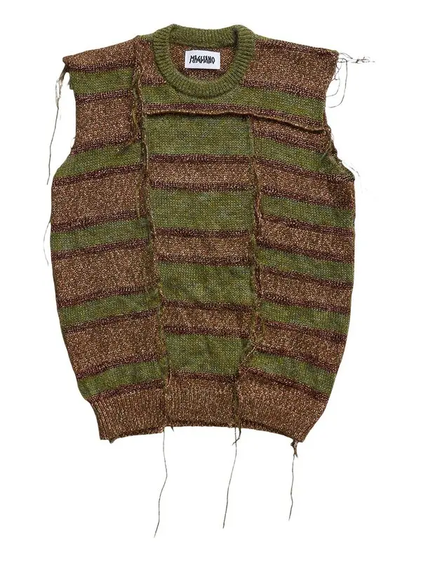 MAGLIANO Patchwork Knit Vest - Green