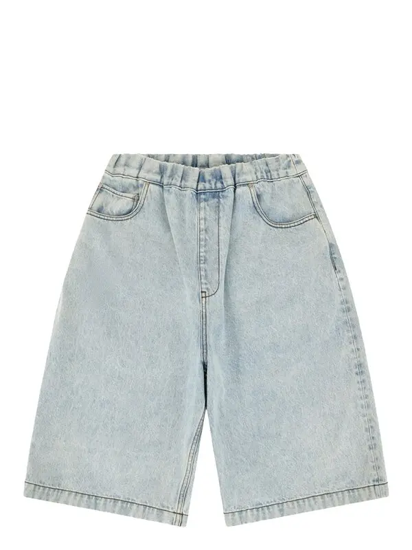 ENTIRE STUDIOS Denim Relaxed Fit Shorts - Blue
