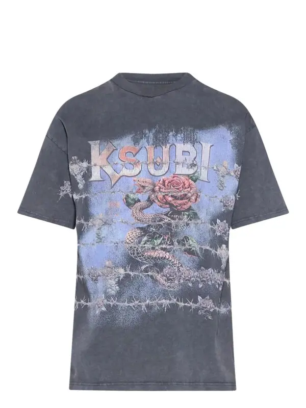 Ksubi Death Snake Ekcess Short-sleeve Tee - Grey
