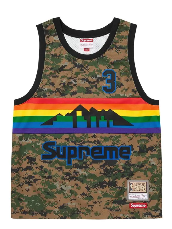 Supreme X Mitchell & Ness Teams Jersey Digi Camo - Green