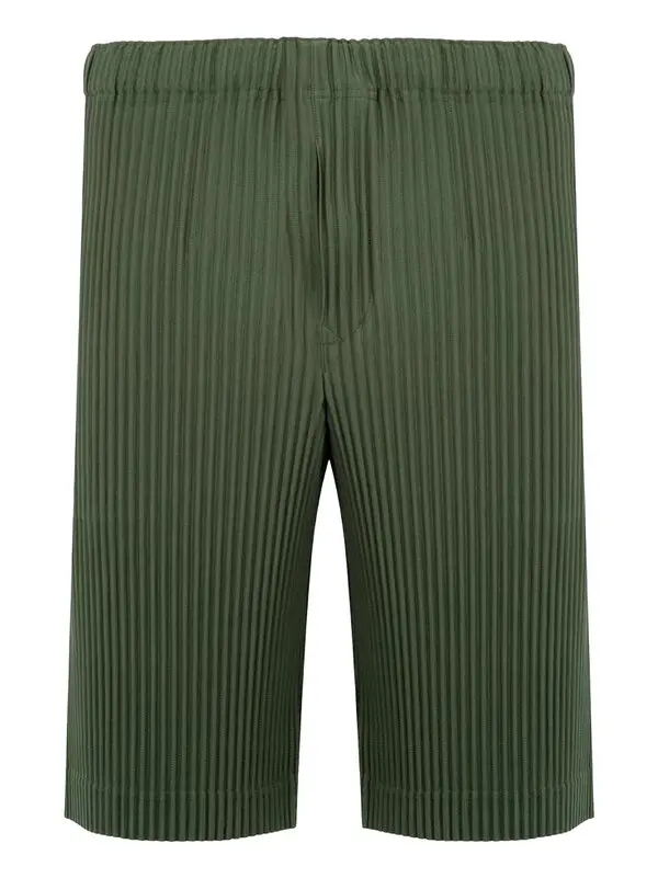 Issey Miyake Duomo Door Pleated Shorts - Green