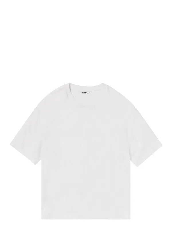 Auralee Brushed Organic Cotton Jersey Tee - White