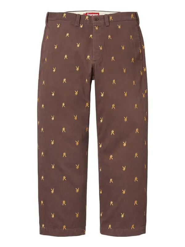 Supreme Playboy Chino Pants - Brown