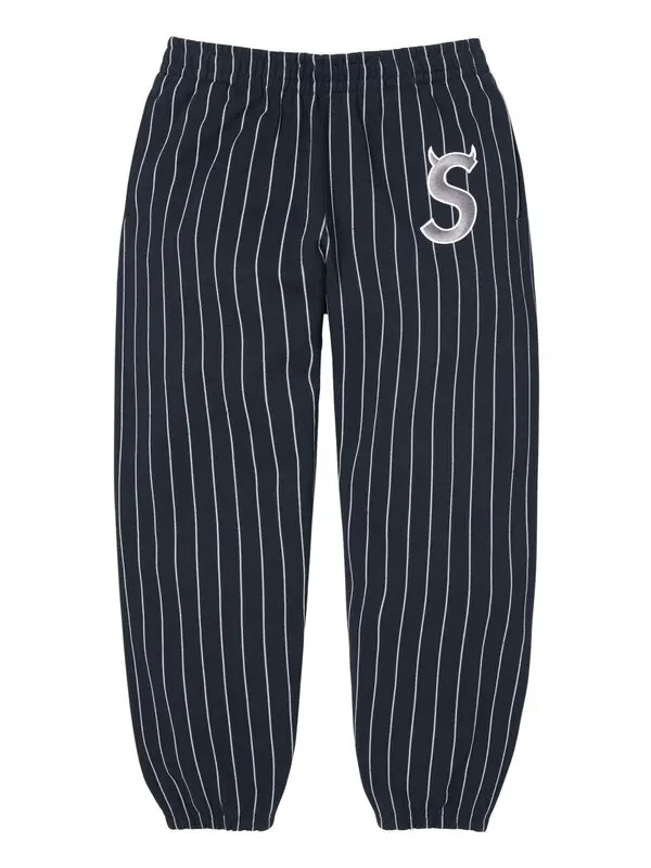 Supreme Devil S Logo Stripe Sweatpant - Black