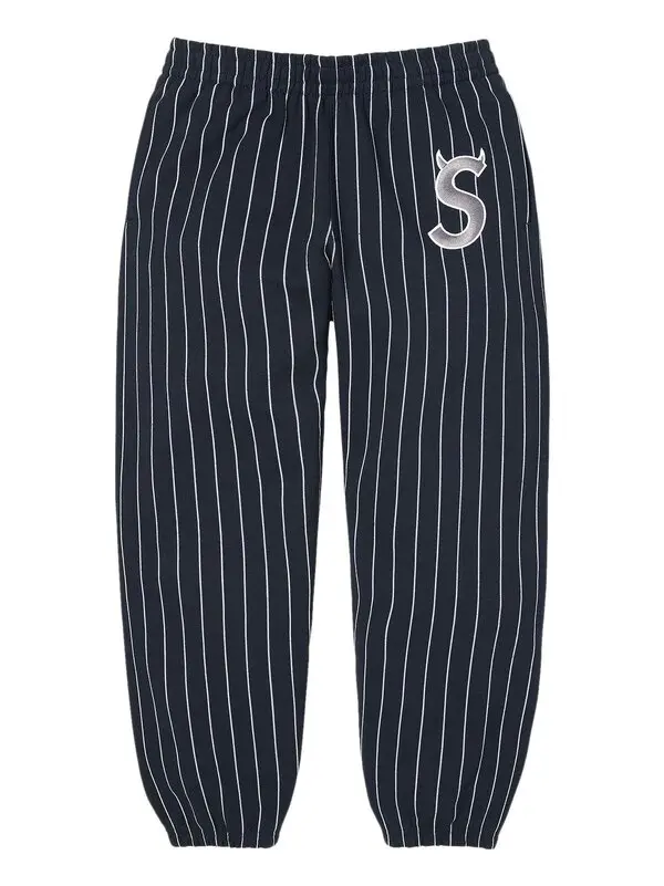 Supreme Devil Logo Stripe Sweatpant - Black