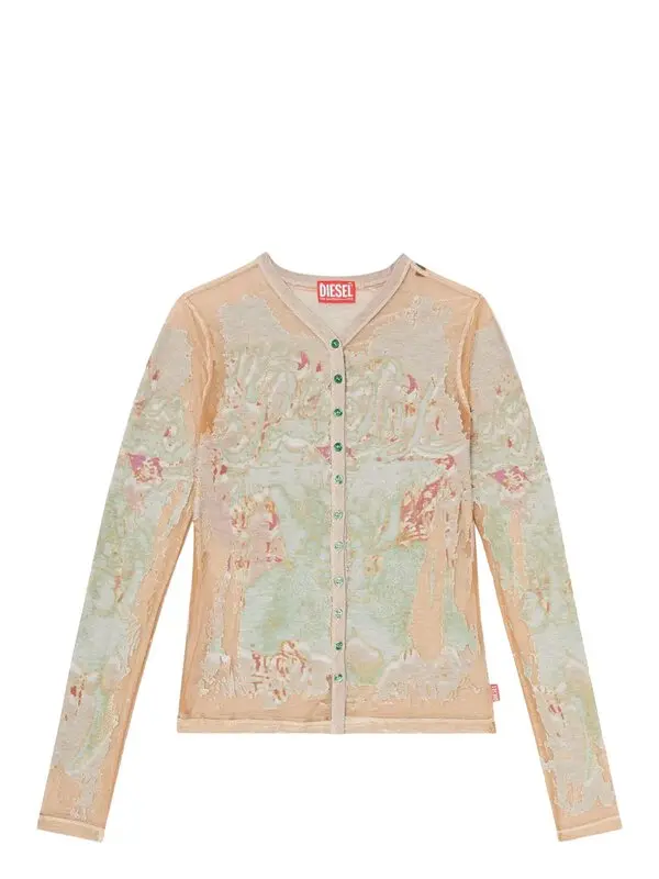 DIESEL® T-gabry" Long-sleeve Printed Top - Multicolor