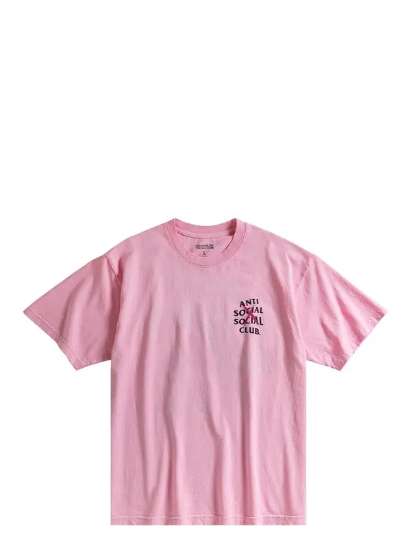 ANTI SOCIAL SOCIAL CLUB Cancelled" Hand Painted Graphic Tee - Pink