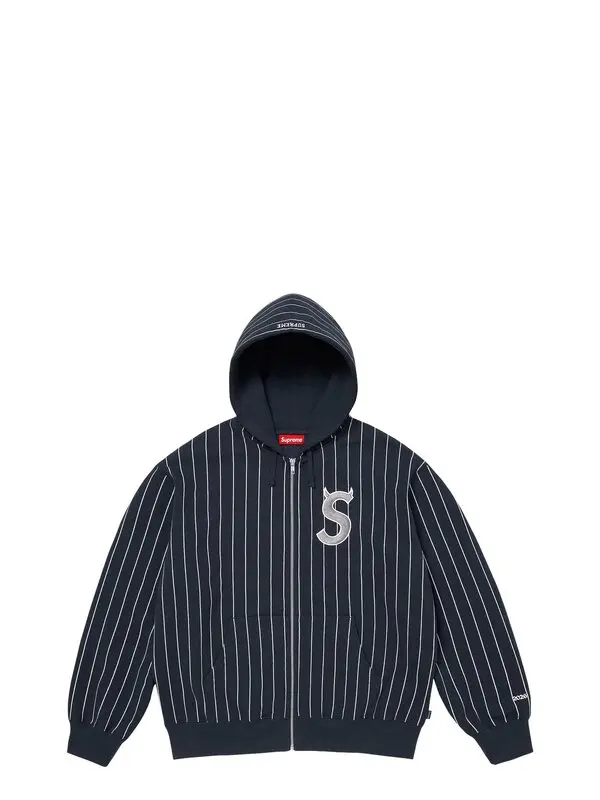 Supreme Devil's Logo Zip Up Hooded Sweatshirt - Black