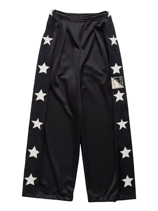 Kapital Smooth Jersey Stantman & Baggy Track Pants With Star Appliqu - Black