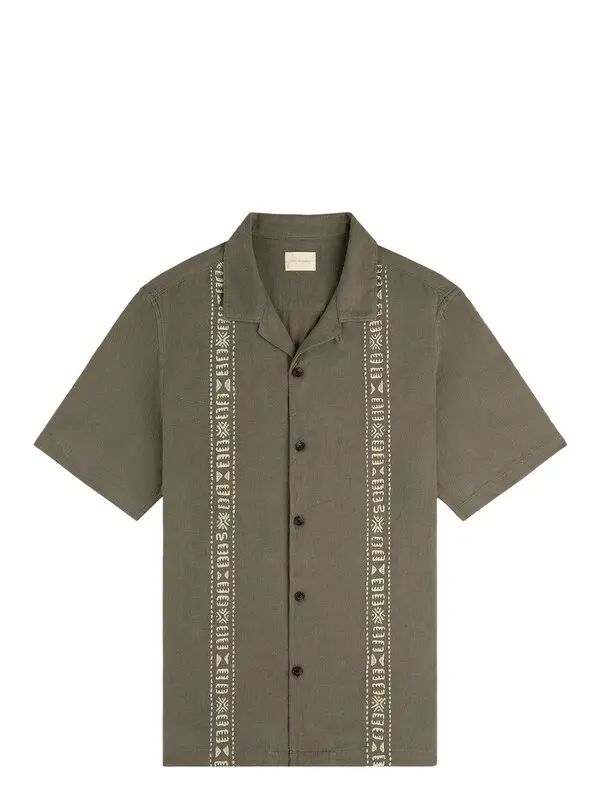 Aimé Leon Dore Linen Blend Leisure Shirt - Green